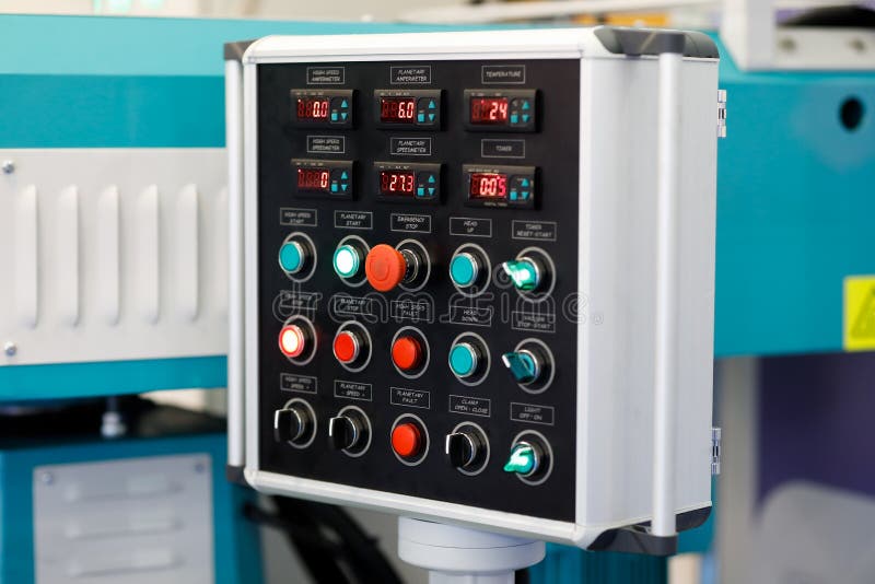 Industrial Remote Control Panel Close Up Stock Image - Image of alarm ...