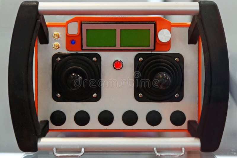 Industrial Remote Control Of Machinery With Different Buttons. Stock ...