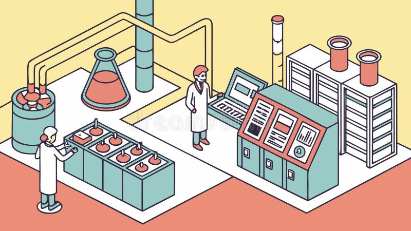 Industrial Research Facility, Modern Technology Vector Design ...