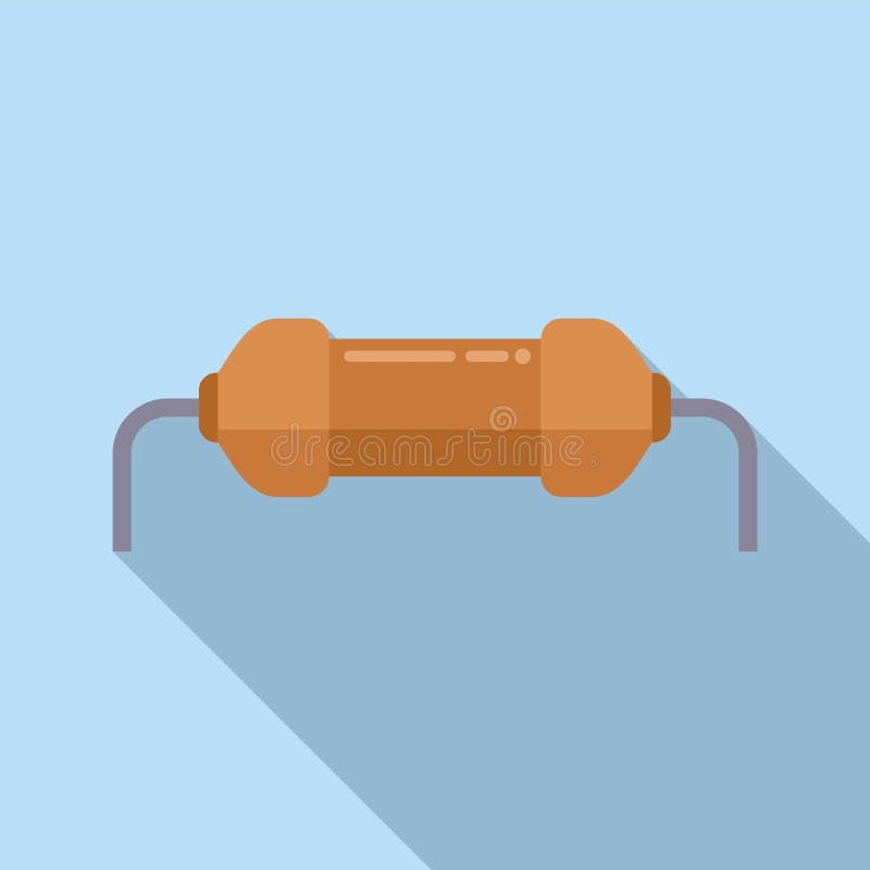 Industrial Resistor Icon Flat Vector. Electric Circuit Stock Vector ...
