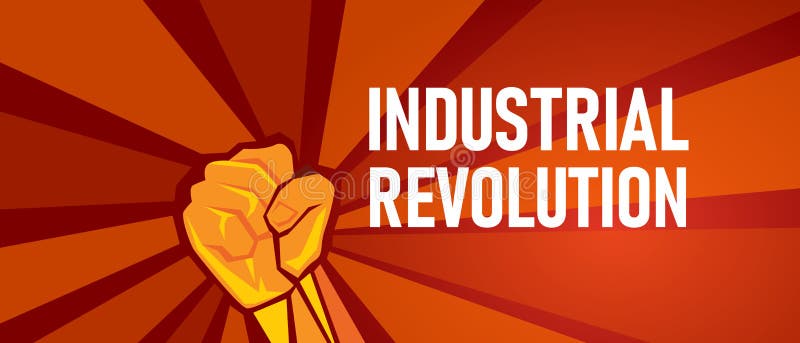 Industrial Revolution Major Change in Industry Business Stock Vector ...