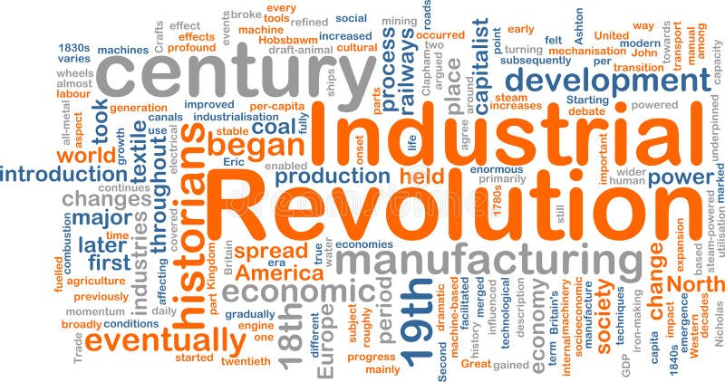 Industrial Revolution Word Cloud Stock Illustration - Illustration of ...