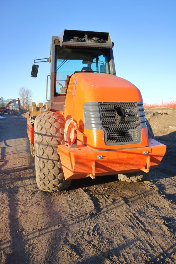Industrial Road Roller Earth Compactor Stock Image - Image of duty ...