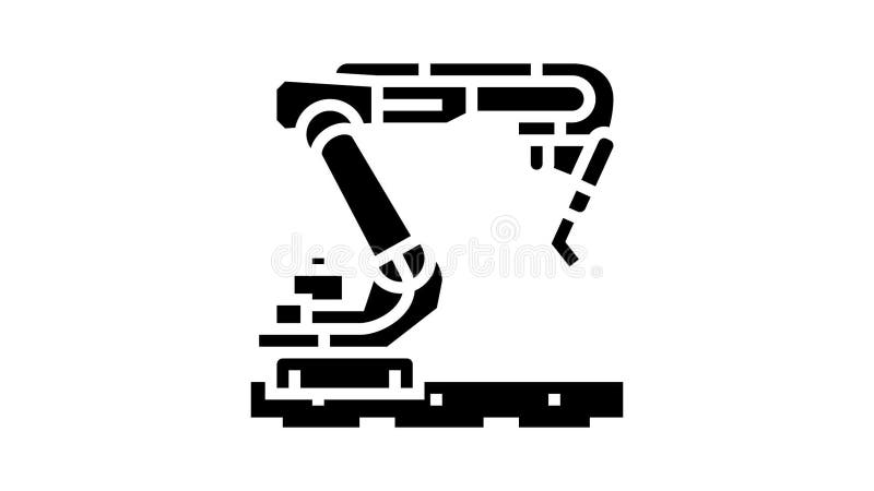 Industrial Robot Arm Glyph Icon Animation Stock Video - Video of ... Industrial Robot Arm Glyph Icon Animation Stock Video - Video of ...