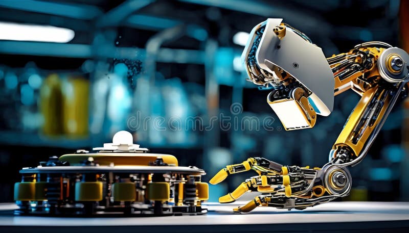 Industrial Robot Arm Assembling Tech Stock Photo - Image of machinery, factory: 319201712