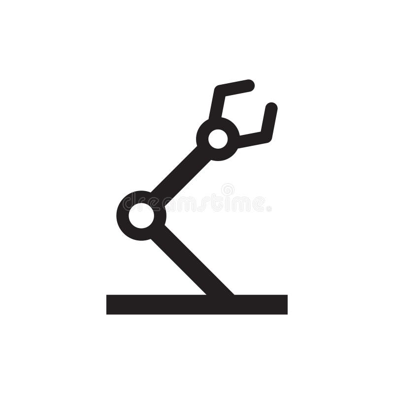 Industrial Robot Arm Icon - Robot Hand Icon Stock Vector - Illustration ...