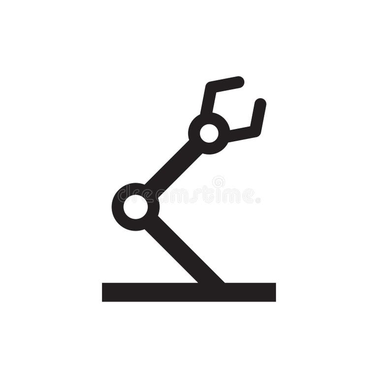 Industrial Robot Arm Icon - Robot Hand Icon Stock Vector - Illustration ...