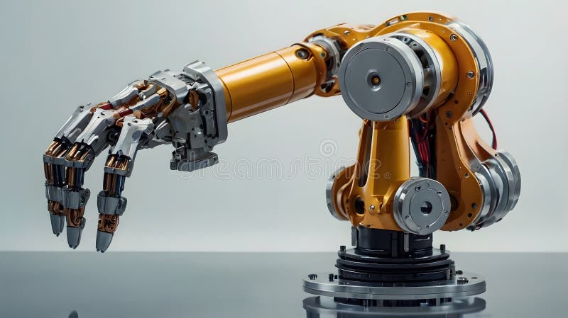 Industrial Robot Arm Modern Mechanical Mastery. Stock Illustration ...