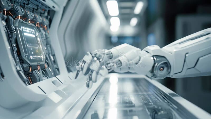 Industrial Robot Arm in Motion at Work. Stock Footage - Video of modern ...