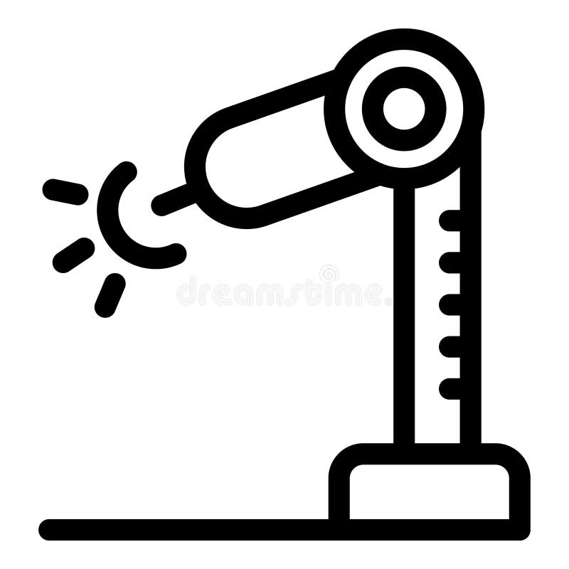 Industrial Robot Arm Performing Laser Cutting on Production Line Stock ...