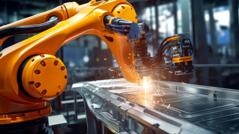 Industrial Robot Arm Performing Precision Tasks Stock Illustration ... Industrial Robot Arm Performing Precision Tasks Stock Illustration ...