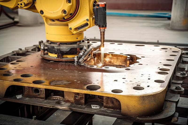 Industrial Robot Undergoing Maintenance and Repair, with Its Various ...