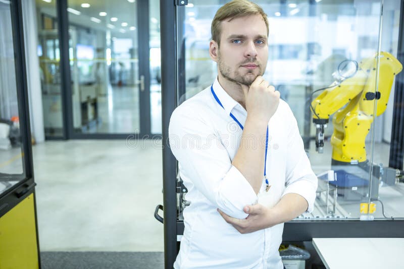 Industrial Robot Maintenance Stock Image - Image of industrial ...
