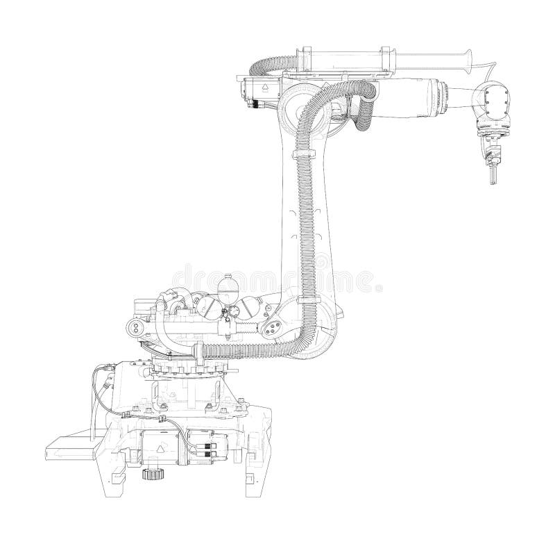 Industrial Robot Manipulator Stock Illustration - Illustration of ...