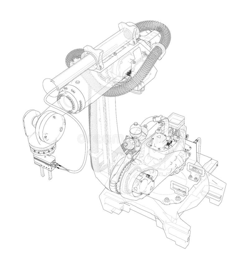Industrial Robot Manipulator Stock Illustration - Illustration of robot ...