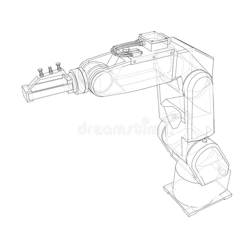 Industrial Robot Manipulator Stock Illustration - Illustration of ...