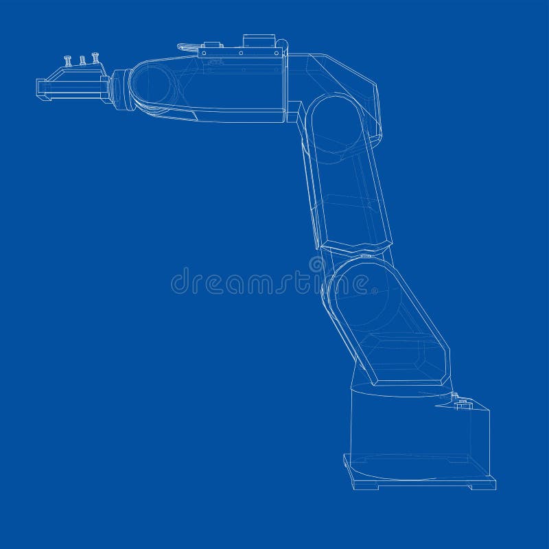 Industrial Robot Manipulator Stock Illustration - Illustration of ...