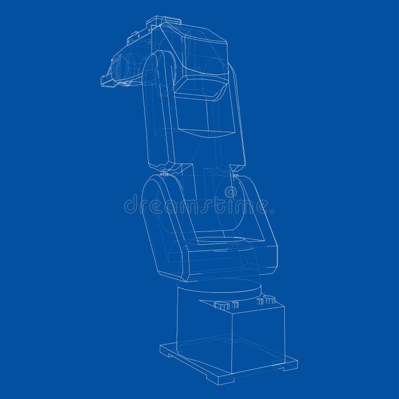 Industrial Robot Manipulator Stock Illustration - Illustration of ...