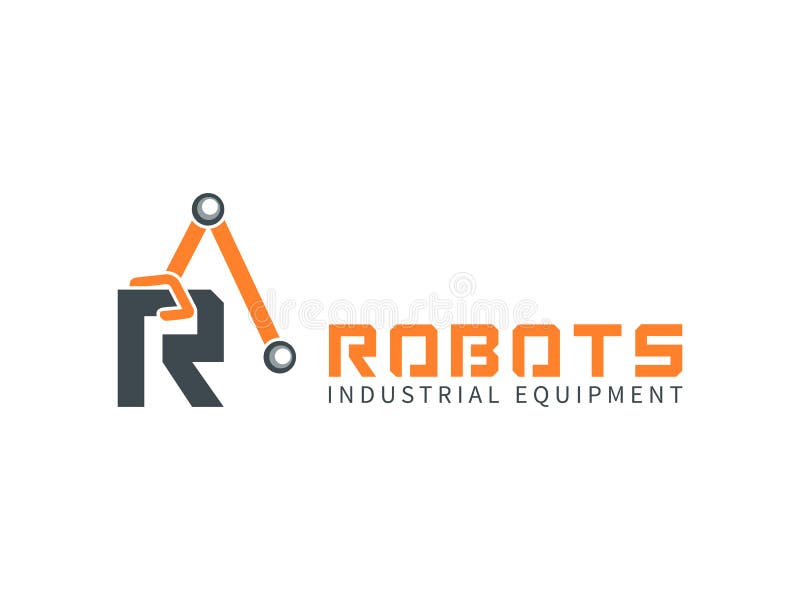 Industrial Robot Manipulator Logotype. Letter R Logo Design Stock ...