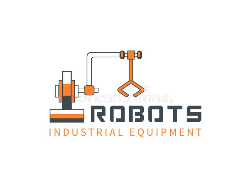 Industrial Robot Manipulator Logotype. Logo Design. Illustration. Stock ...