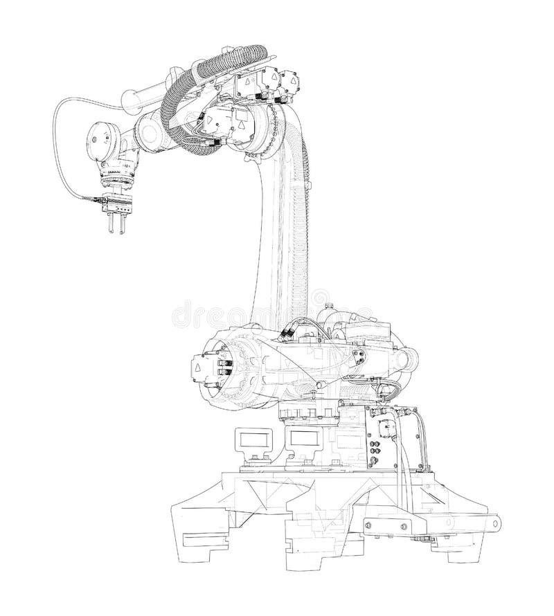 Industrial Robot Manipulator. Stock Illustration - Illustration of ...