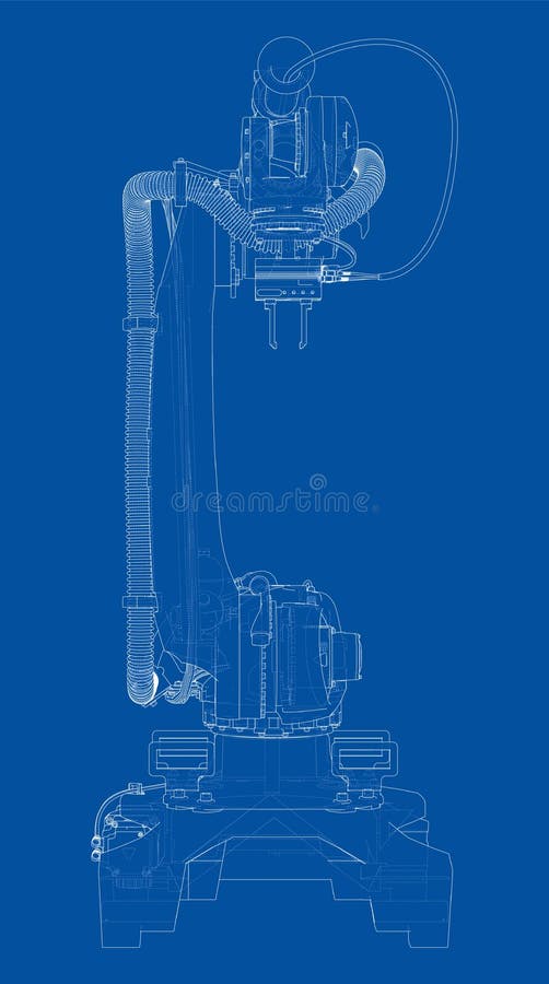 Industrial Robot Manipulator. Stock Vector - Illustration of science ...