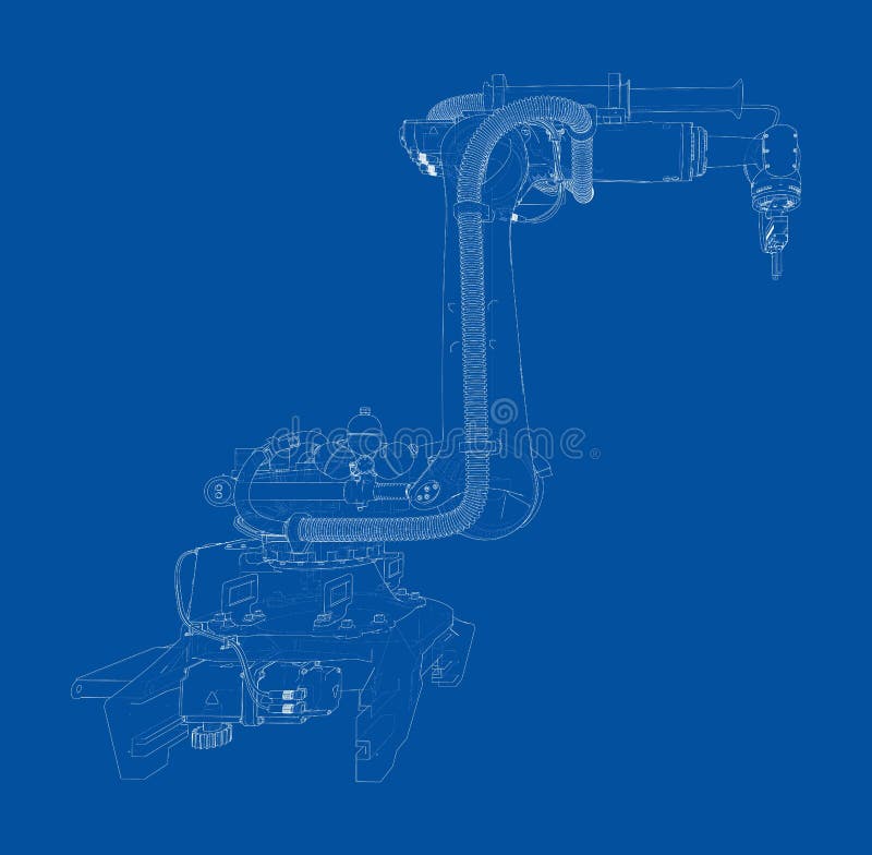 Industrial Robot Manipulator. Stock Vector - Illustration of machine ...