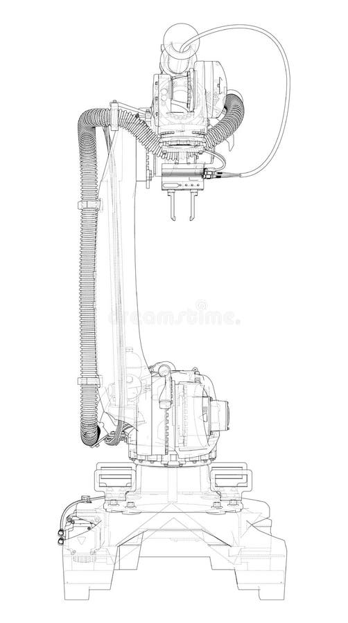 Industrial Robot Manipulator. Stock Illustration - Illustration of ...