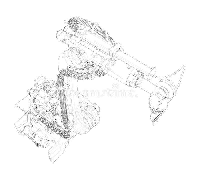 Industrial Robot Manipulator. Stock Vector - Illustration of robot ...