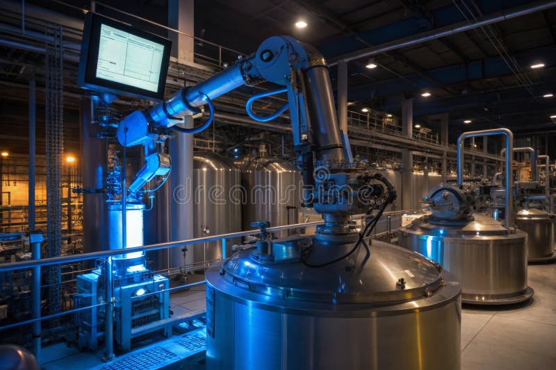 Robotic Arm Operating Efficiently Production Line Stock Photos - Free ...