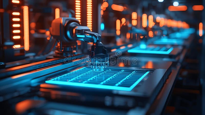 Industrial Robot with a Sense of Future Technology Stock Image - Image ...