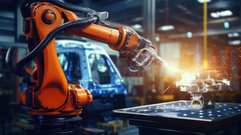 Industrial Robot Welding Metal Piece, Suitable for Manufacturing ...