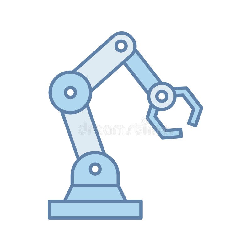 Industrial Robotic Arm Color Icon Stock Vector - Illustration of ... Industrial Robotic Arm Color Icon Stock Vector - Illustration of ...