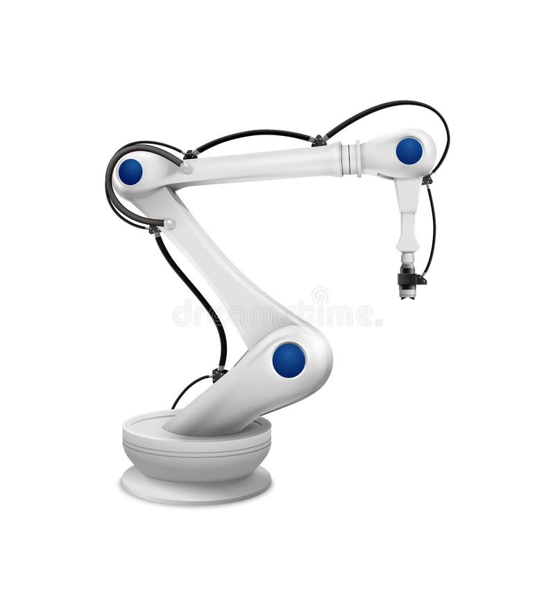 Robotic Arm Realistic Composition Stock Vector - Illustration of ...