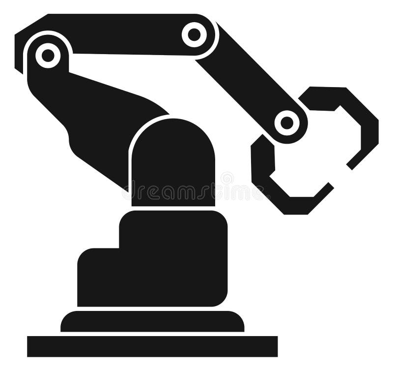 Icon Industrial Manipulator Mechanical Robot Arm Stock Illustrations ...
