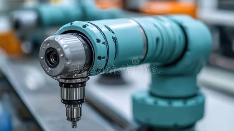 Industrial Robotic Arm in a Manufacturing Setting Stock Illustration ...