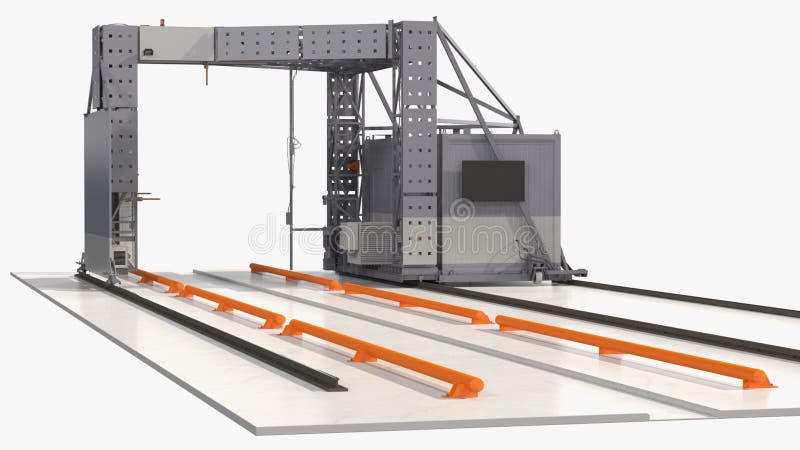 Industrial Robotic Gantry System with Rails and Bars Stock Image ...