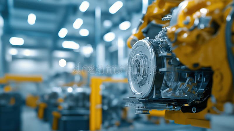 Industrial Robotics Equipment in Action Stock Photo - Image of process ...