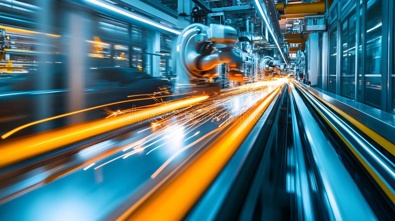 Industrial Robotics in Motion: Sparks Flying in a High-tech Automated ...