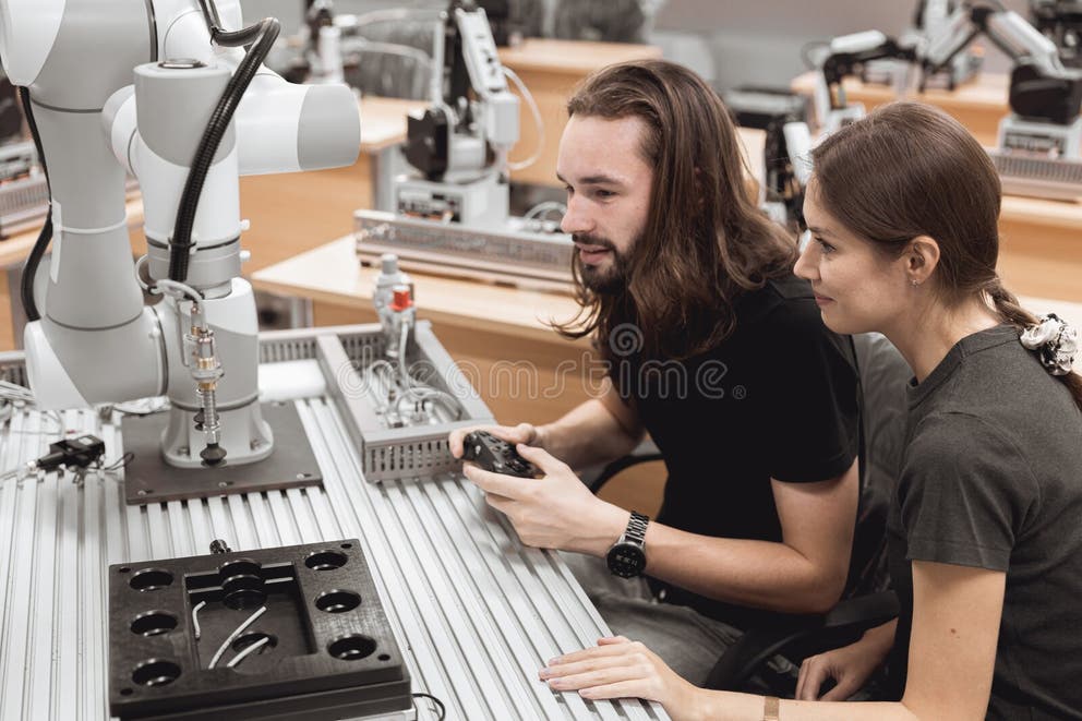 Industrial Robotics Program University Students Learning Education ...