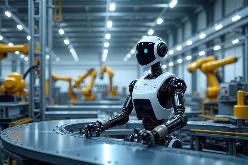 Industrial Robotics Testing Stock Illustration - Illustration of ...