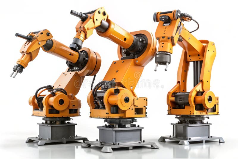 Industrial Robots 3D Rendering: Different Robot Types Isolated Stock ...
