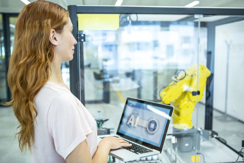 Industrial Robots Development Stock Image - Image of maintenance ...