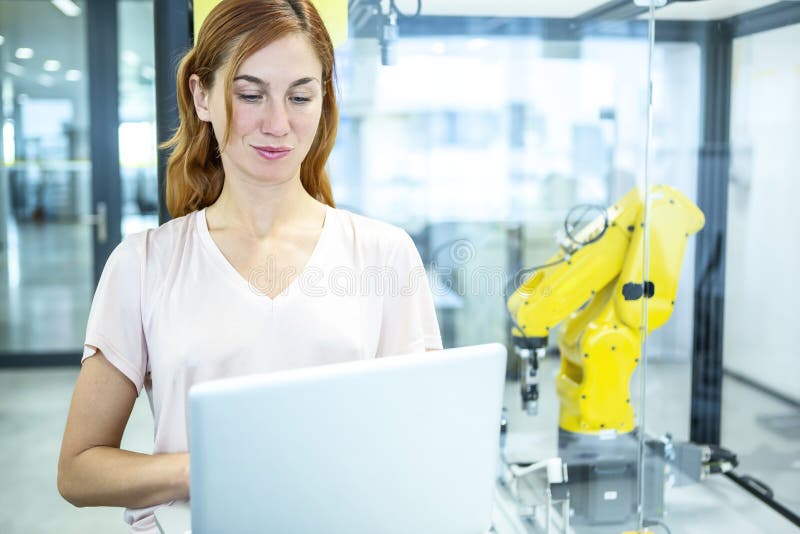 Industrial Robots Development Stock Image - Image of future, assembly ...