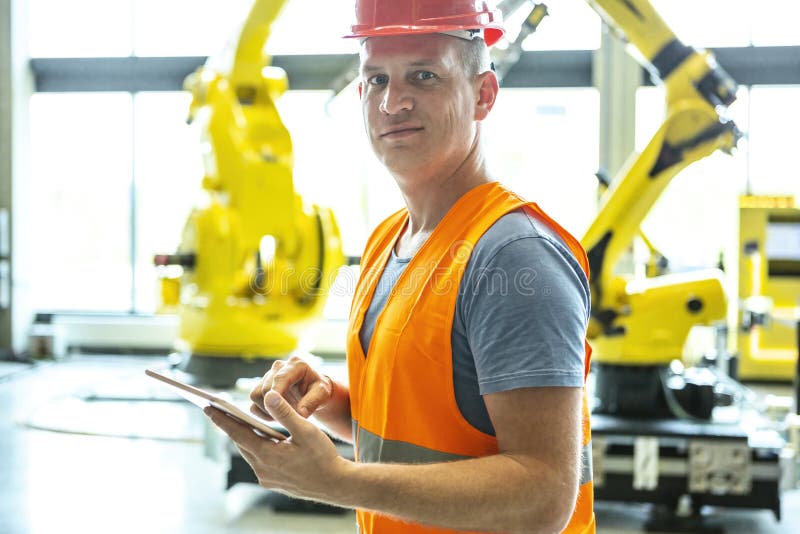 Industrial Robots Engineering Stock Photo - Image of automate ...