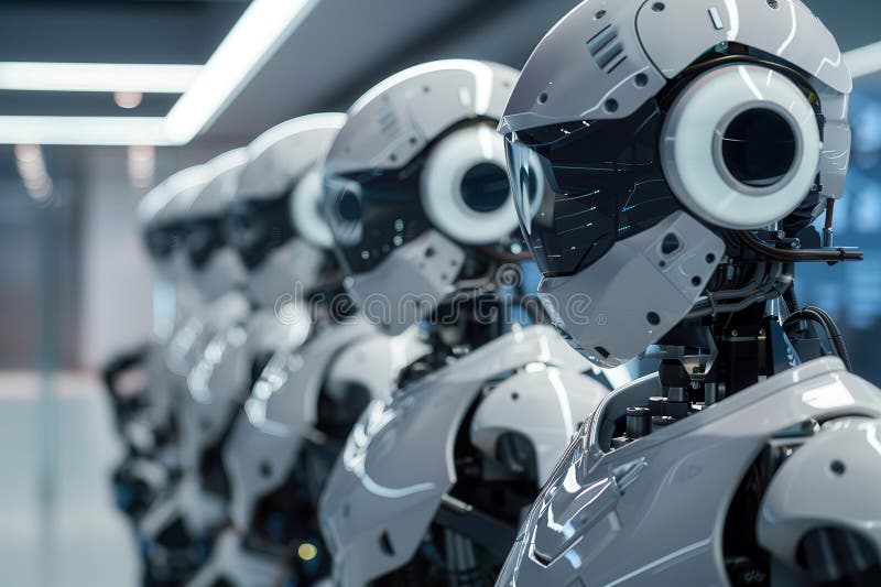 Industrial Robots Optimizing Workflows Via Iot Systems For Enhanced Performance Monitoring Stock