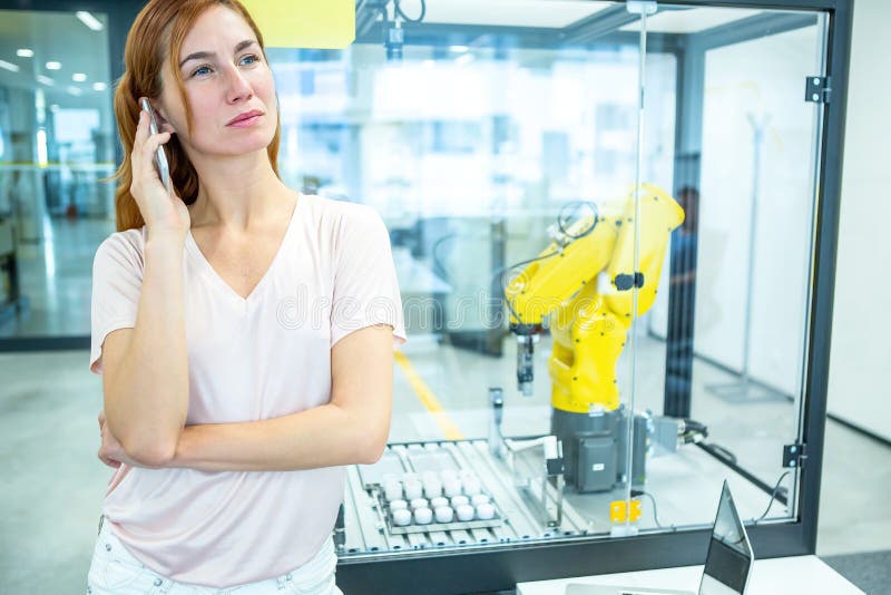 Industrial Robots Support stock photo. Image of digital - 250961722