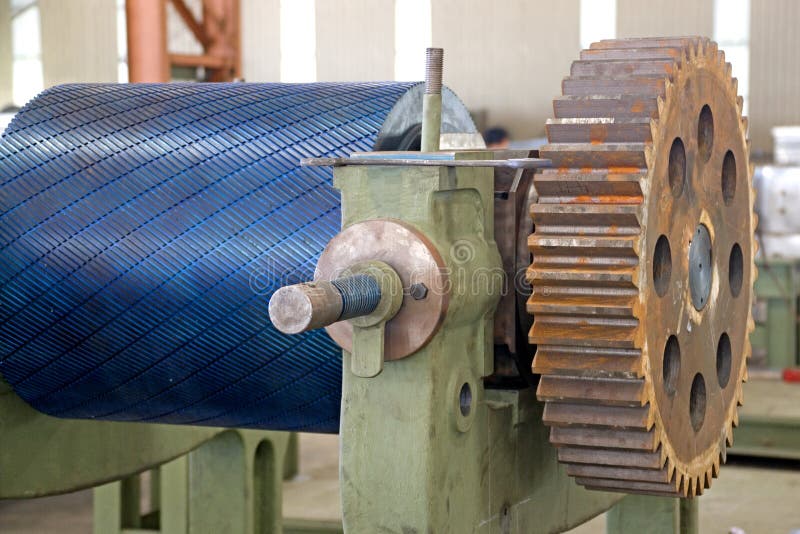 Industrial roller stock image. Image of closeup, factory - 5268357