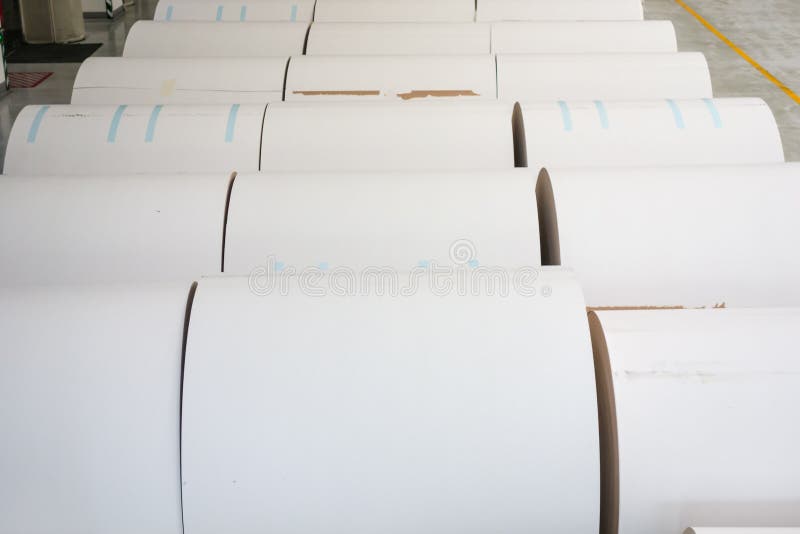 Industrial Rolls Placed in a Warehouse Stock Image - Image of storage ...