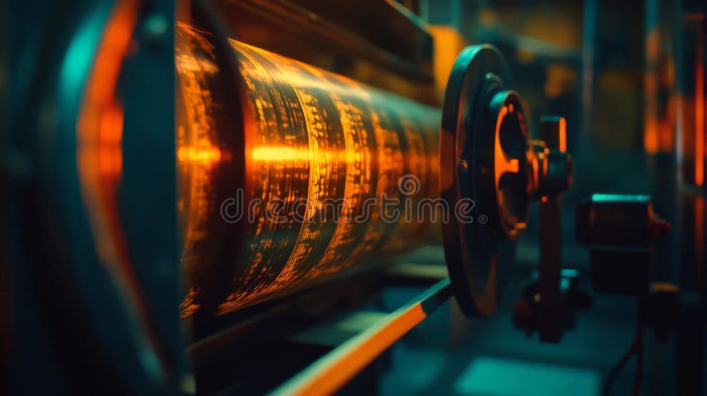 Industrial Rotating Cylinder Machine Process Stock Illustration ...